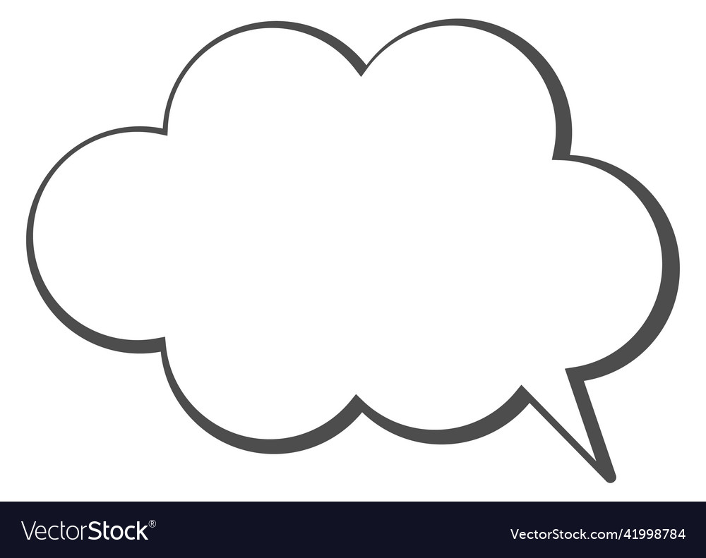 Comic speech bubble cloud shape text message Vector Image