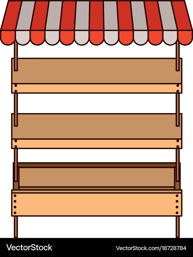 Empty Supermarket Shelves Royalty Free Vector Image