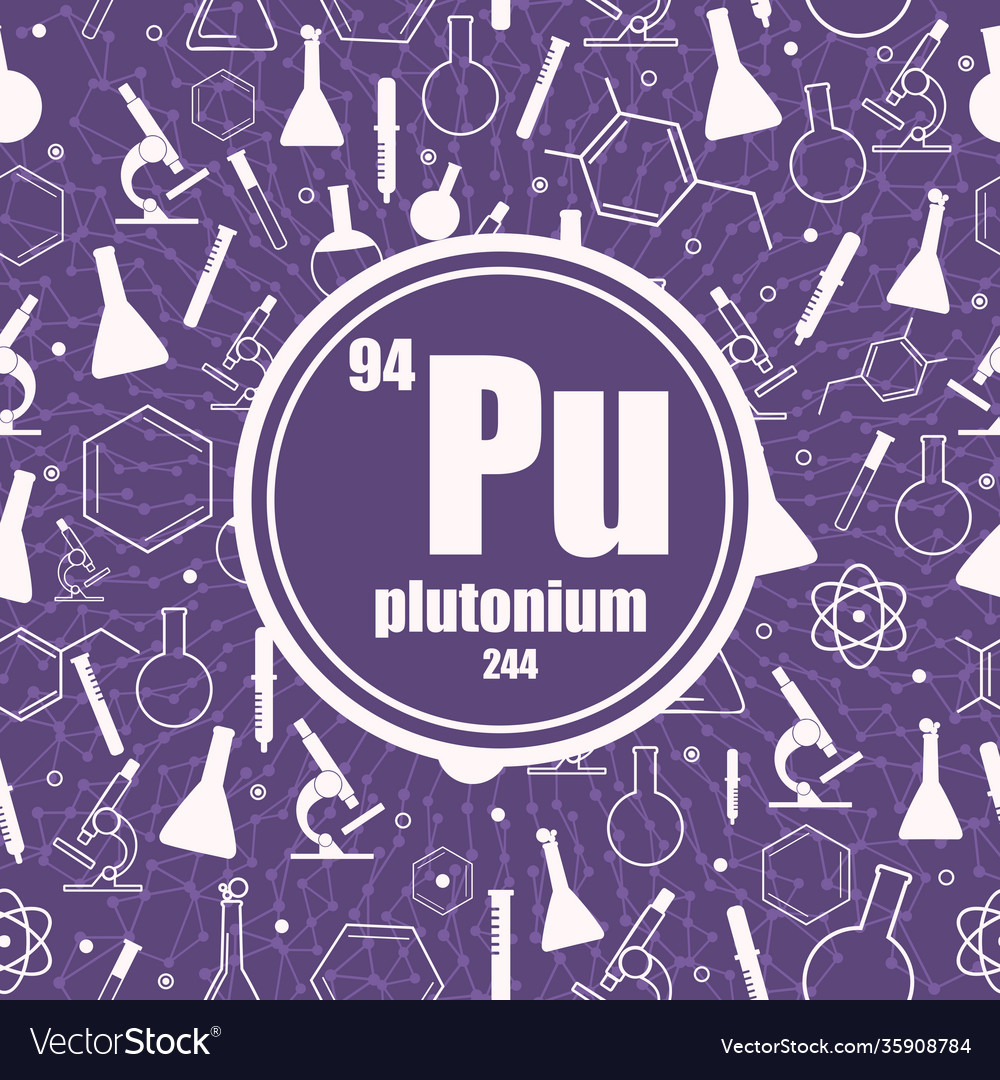Plutonium chemical element Royalty Free Vector Image