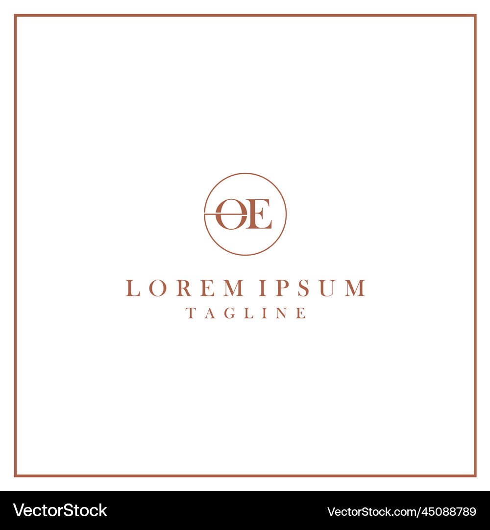 Oe circle logo Royalty Free Vector Image - VectorStock