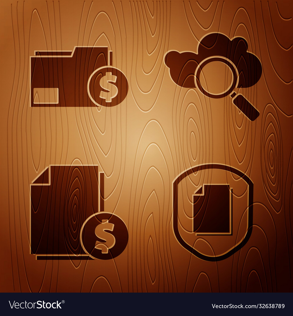 Set document protection concept finance document Vector Image Set document protection concept finance document Vector Image