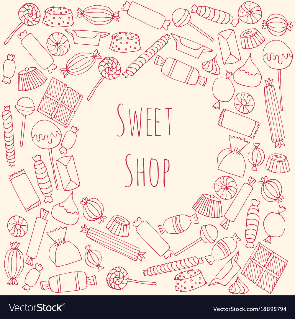Hand drawn candy set Royalty Free Vector Image Hand drawn candy set Royalty Free Vector Image