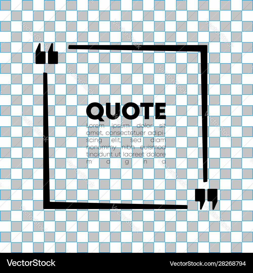 Quote speech bubble template quotes form speech Vector Image