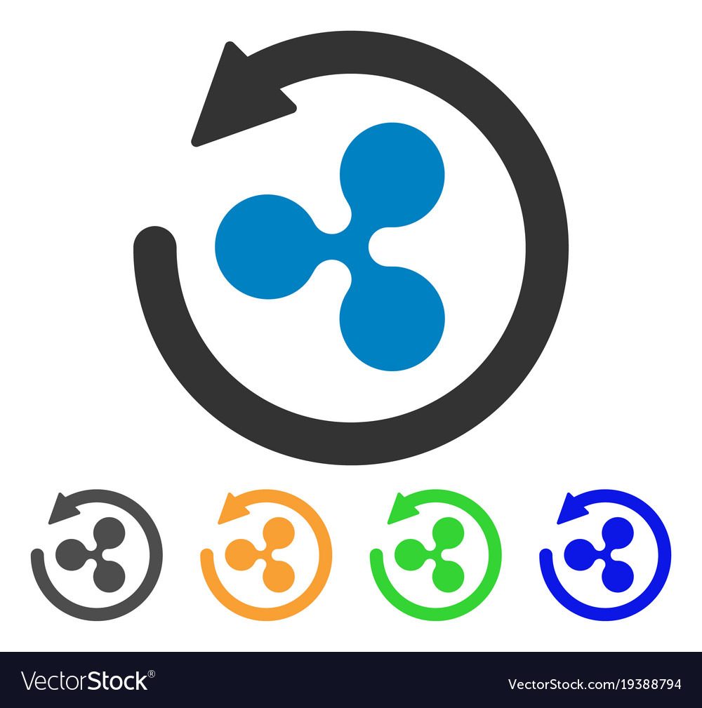 Ripple chargeback icon Royalty Free Vector Image Ripple chargeback icon Royalty Free Vector Image