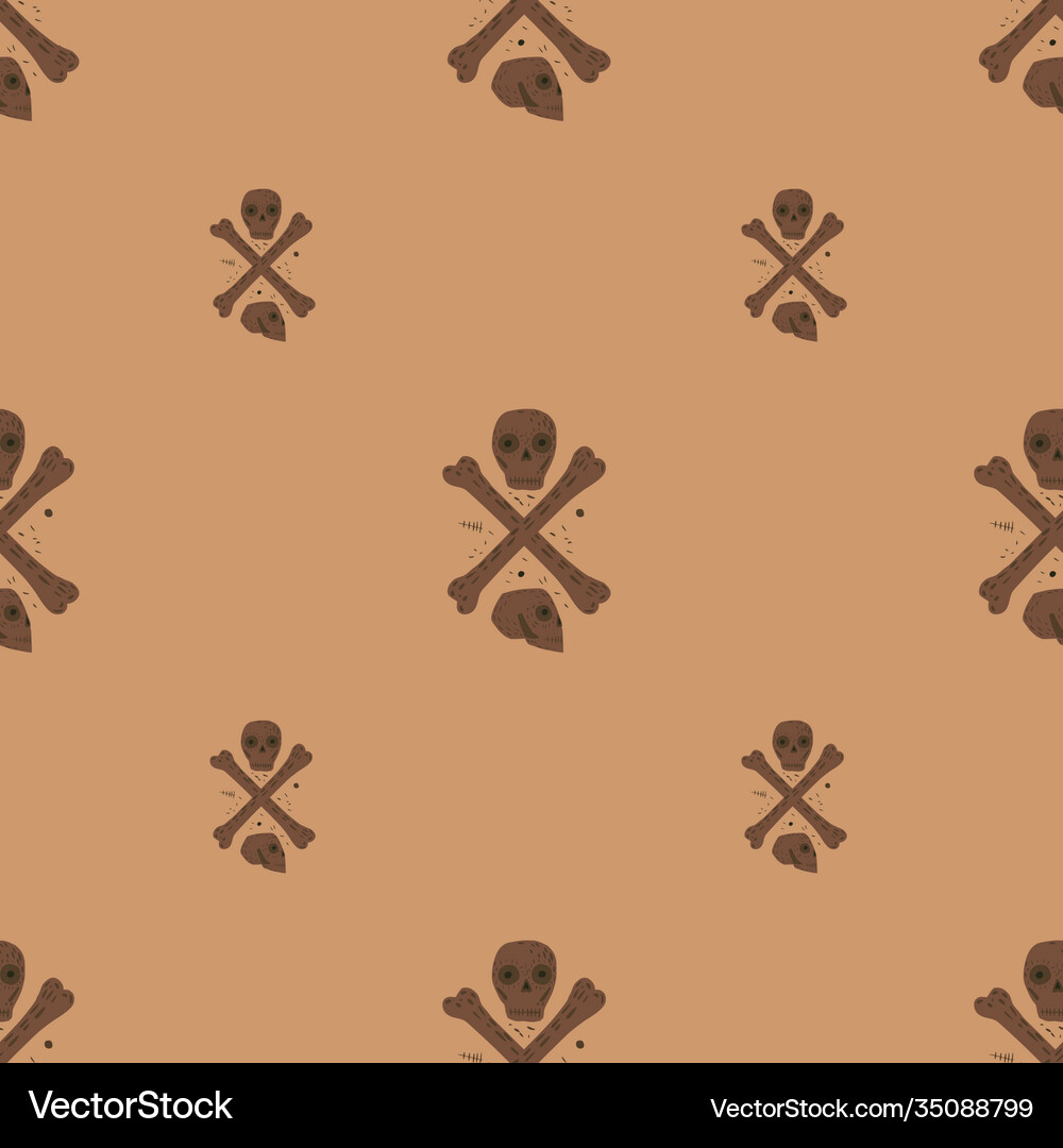 Decorative pirate seamless doodle pattern with Vector Image