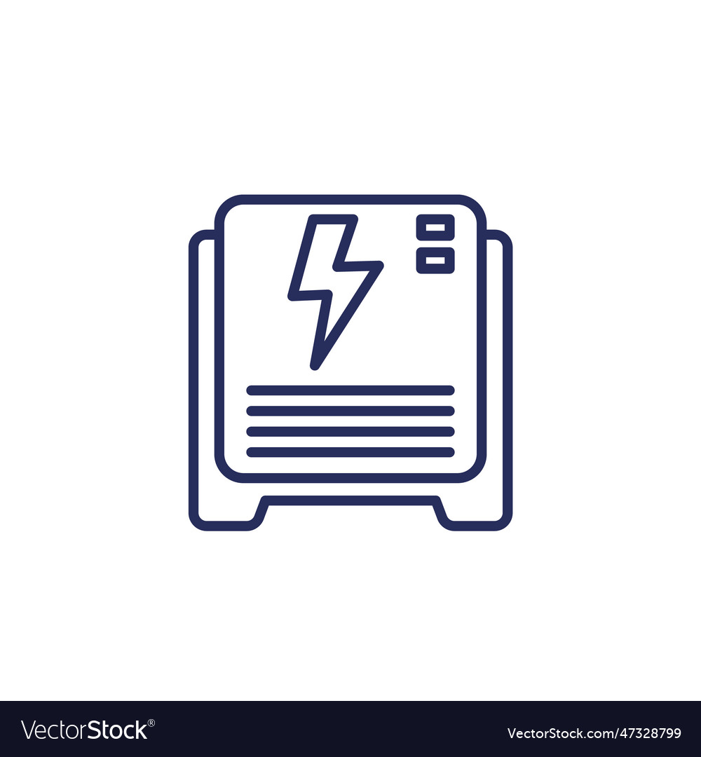 Home battery backup system line icon Royalty Free Vector Home battery backup system line icon Royalty Free Vector