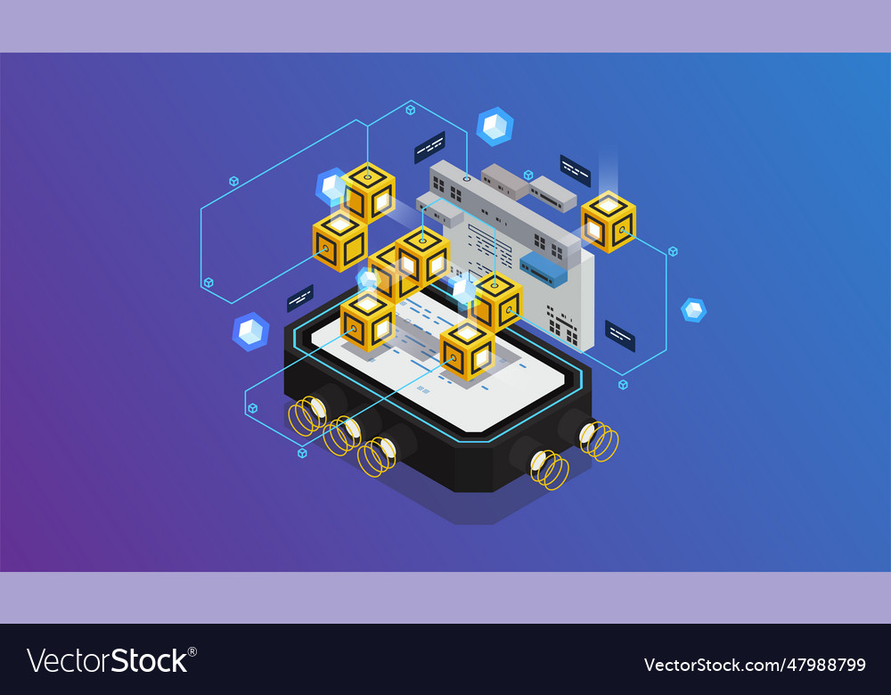 Isometric design concept virtual reality Vector Image Isometric design concept virtual reality Vector Image