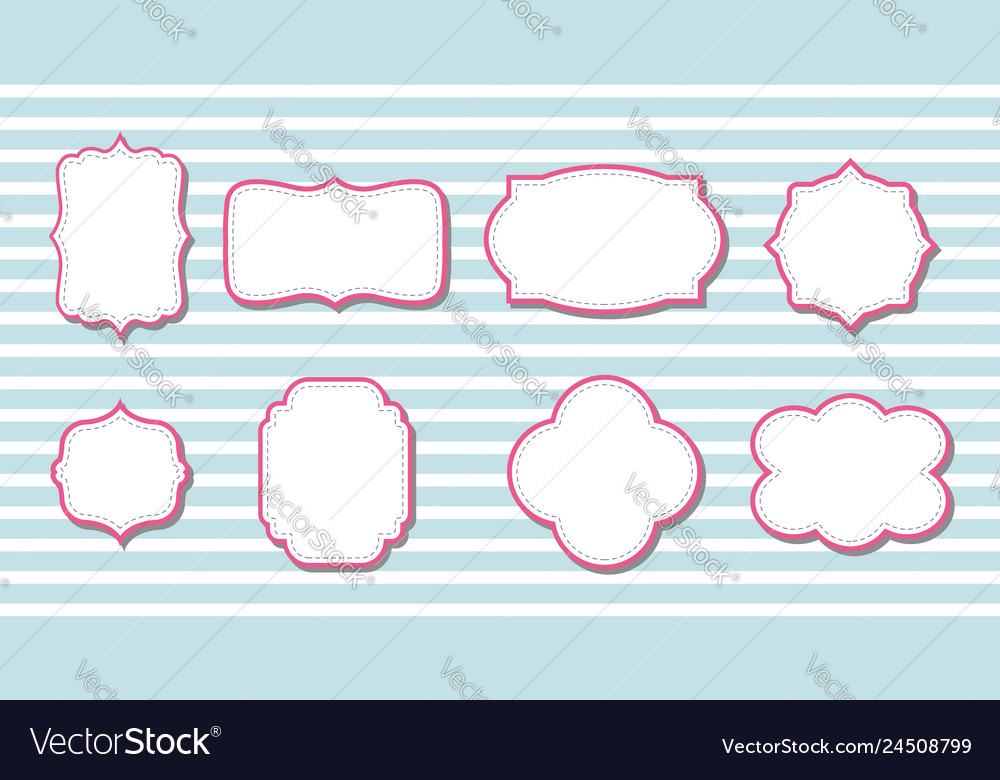 Pink frames Royalty Free Vector Image - VectorStock