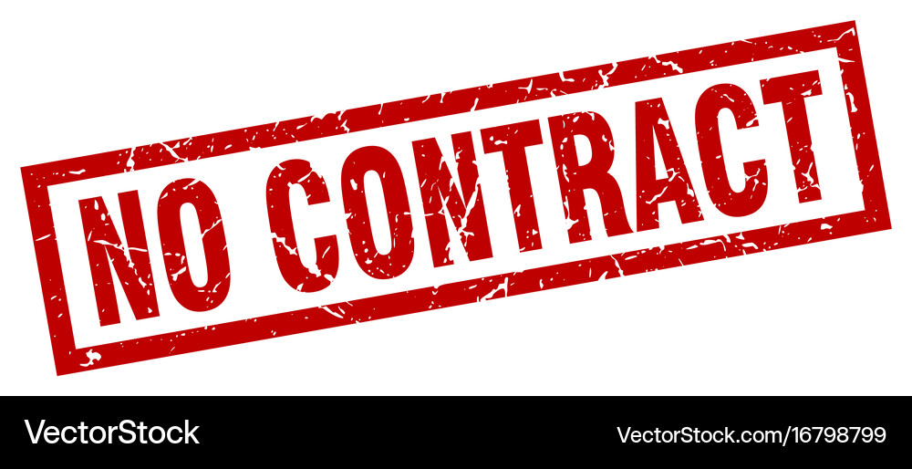 Square grunge red no contract stamp Royalty Free Vector
