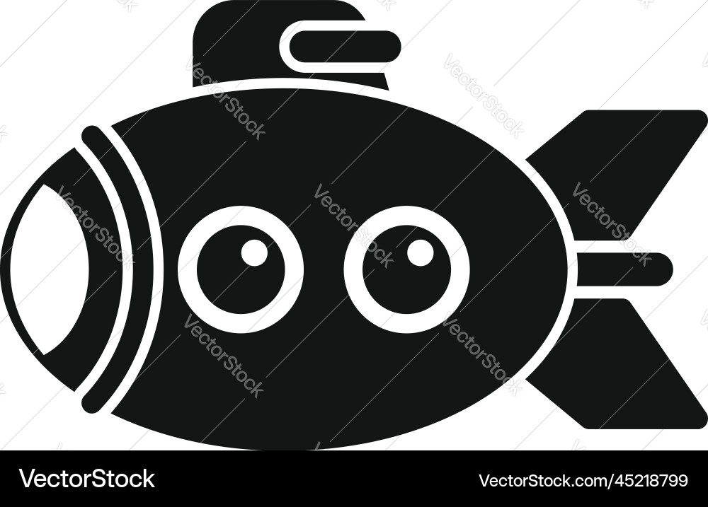 Underwater submarine icon simple sea ship Vector Image