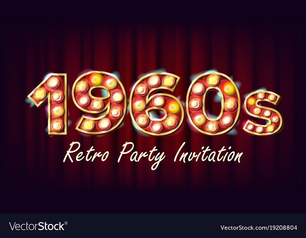 1960s Retro Party Invitation 1960 Style Royalty Free Vector 1960s-retro-party-invitation-1960-style-royalty-free-vector