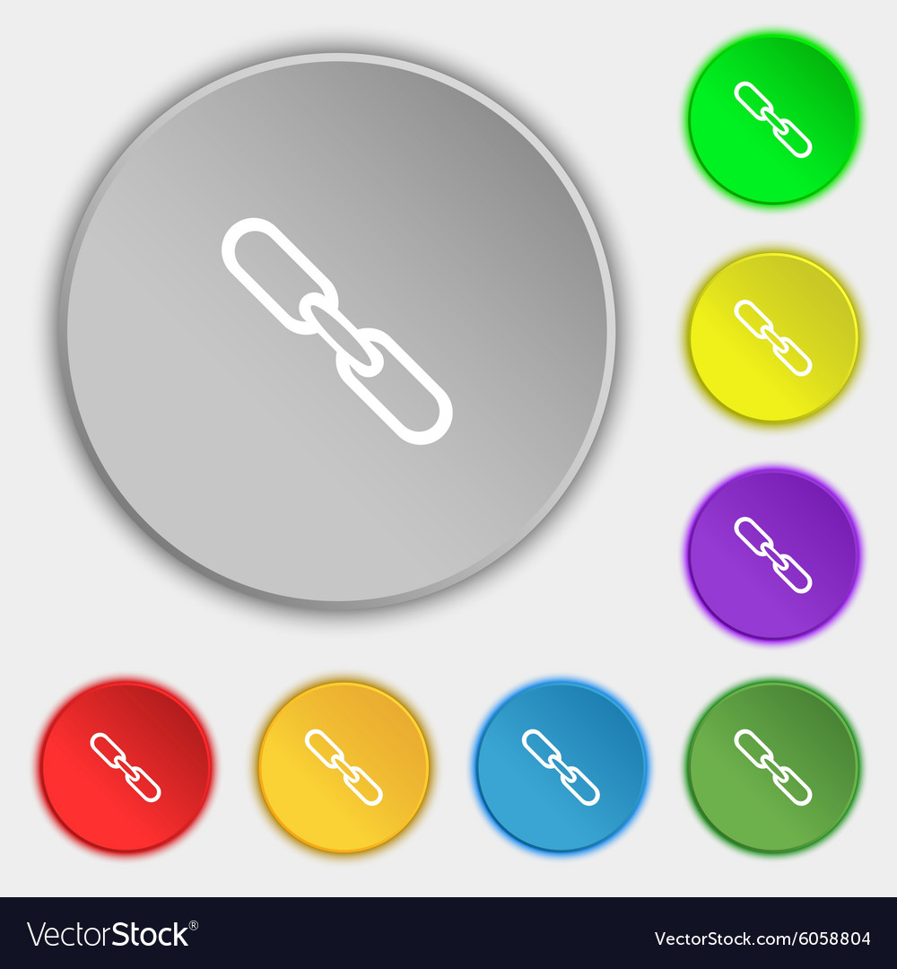Link sign icon hyperlink chain symbol symbols Vector Image