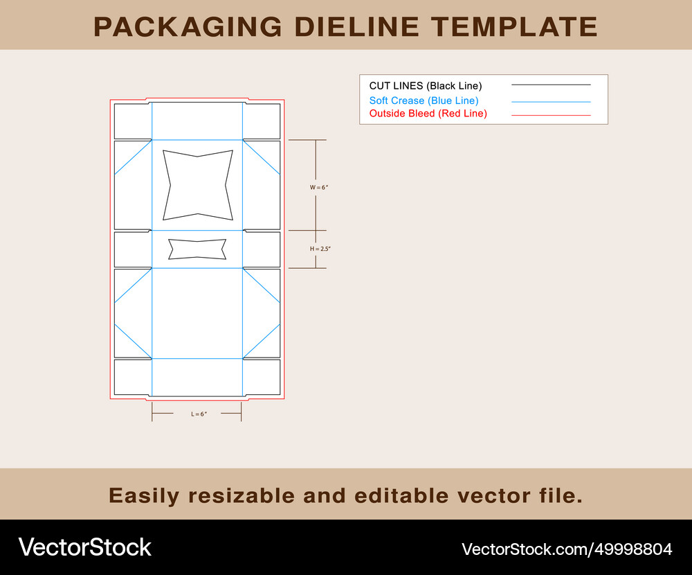Pie box dieline template file Royalty Free Vector Image