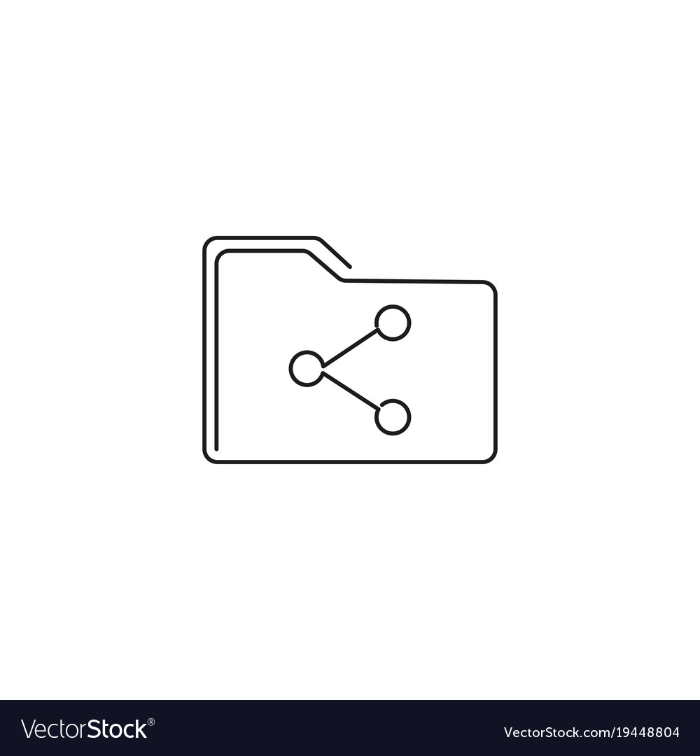 Shared folder icon Royalty Free Vector Image - VectorStock