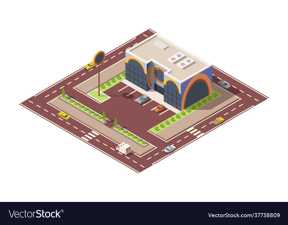 Isometric supermarket or grocery store building Vector Image Isometric supermarket or grocery store building Vector Image