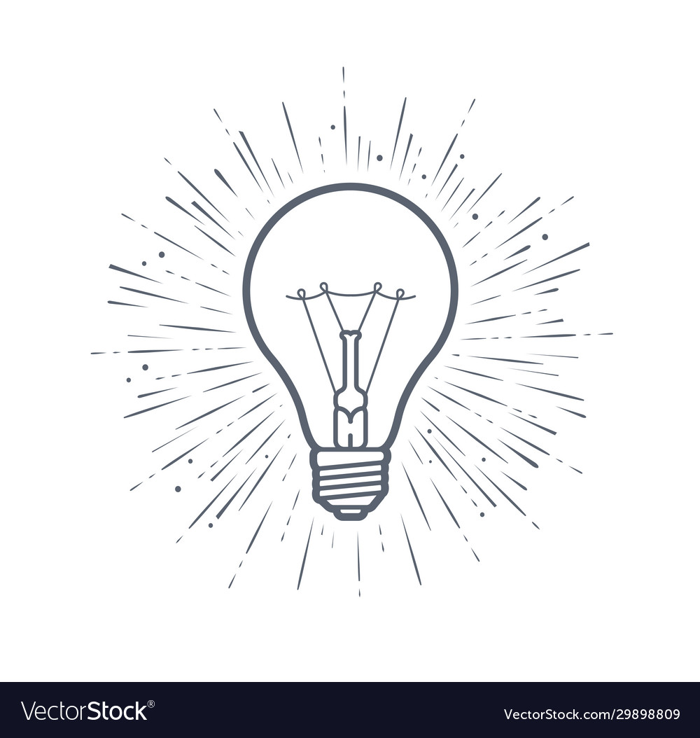 Light bulb symbol electricity innovation idea Vector Image Light bulb symbol electricity innovation idea Vector Image