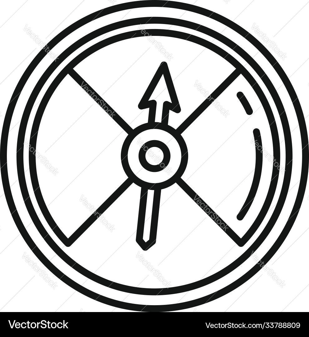 Pressure barometer icon outline style Royalty Free Vector