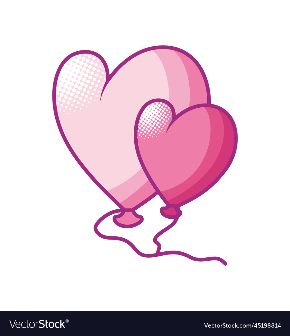 Balloons valentines day Royalty Free Vector Image