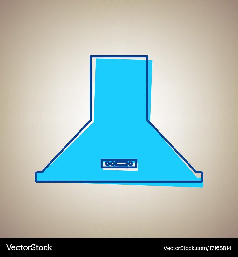 Exhaust hood kitchen ventilation sign Royalty Free Vector
