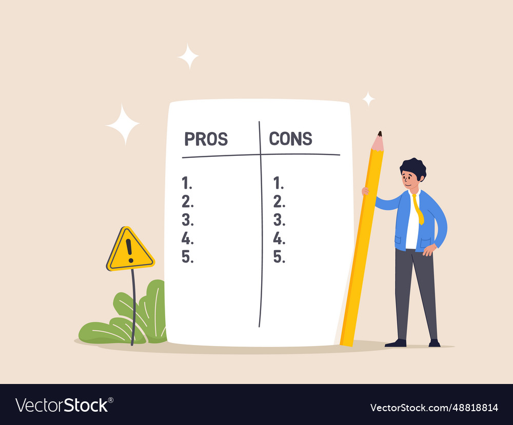 Comparison Pros Cons List Pros And Cons List Template, Pros And Cons
