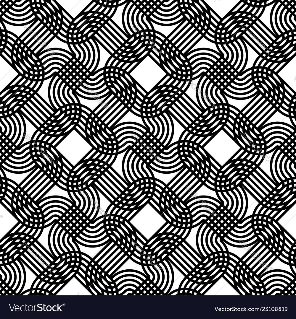 Design seamless monochrome geometric pattern Vector Image