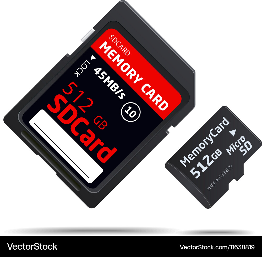 Micro sd memory card Royalty Free Vector Image