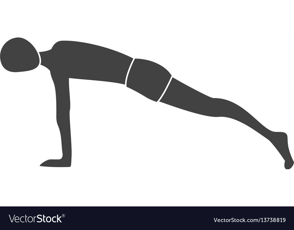 Plank pose Royalty Free Vector Image - VectorStock