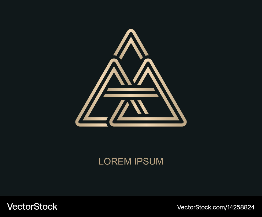 Abstract logo geometric design Royalty Free Vector Image