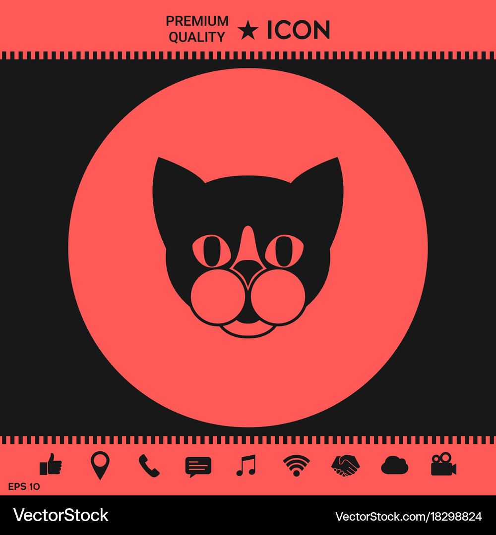 Cat - logo symbol protect sign icon Royalty Free Vector