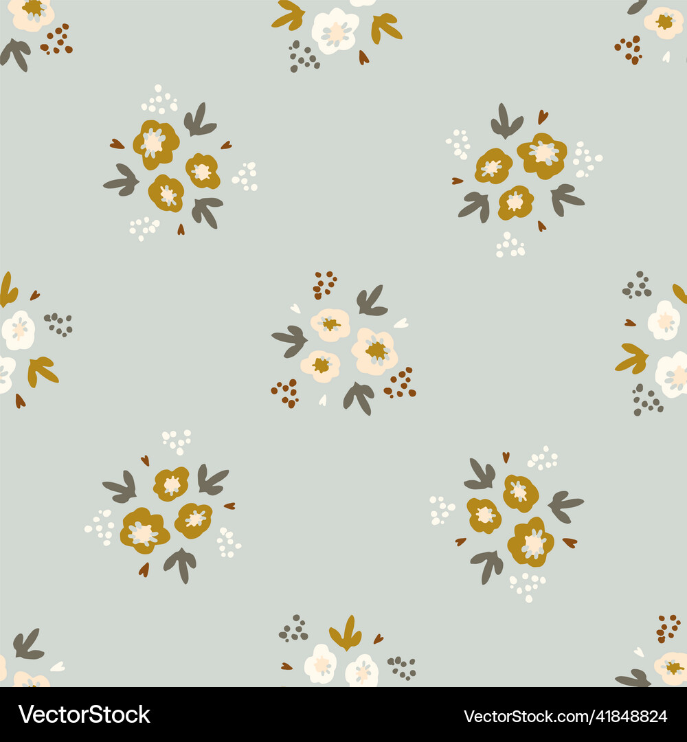 Gender neutral floral seamless background Vector Image