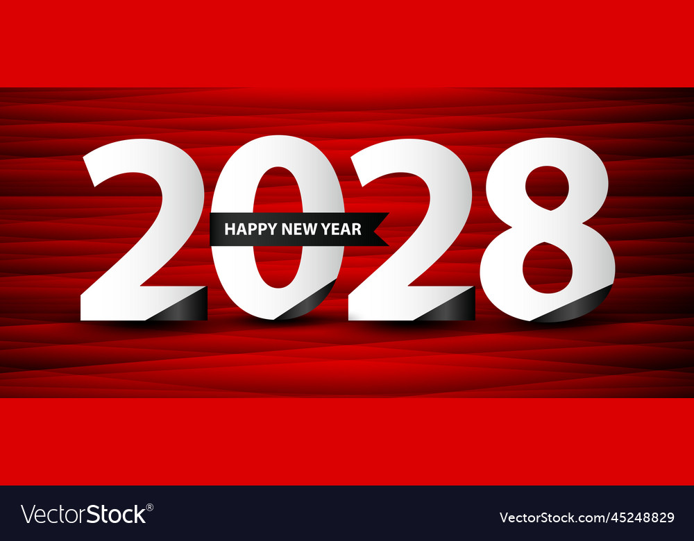 2028 happy new year template Royalty Free Vector Image 2028 happy new year template Royalty Free Vector Image