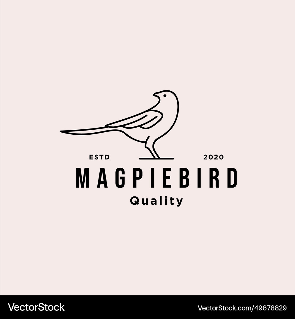 Magpie bird minimalist icon – Free Vector | VectorStock