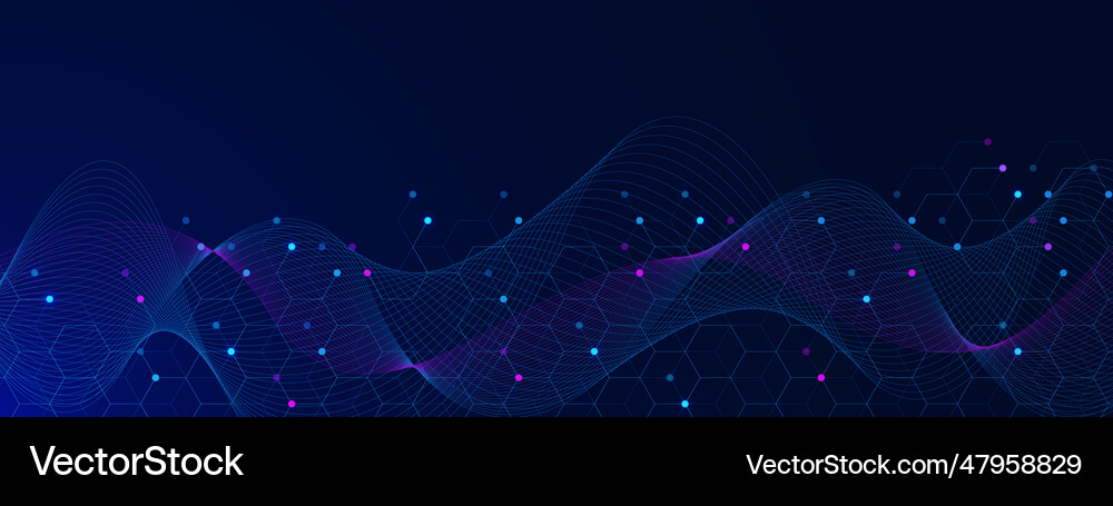 Modern digital technology background with hexagons