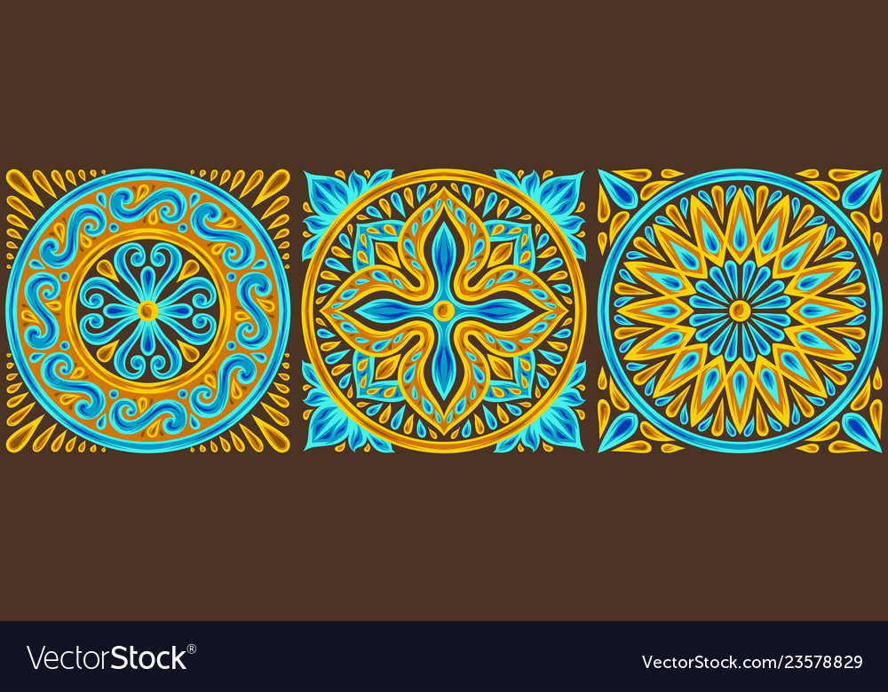 Moroccan ceramic tile pattern Royalty Free Vector Image