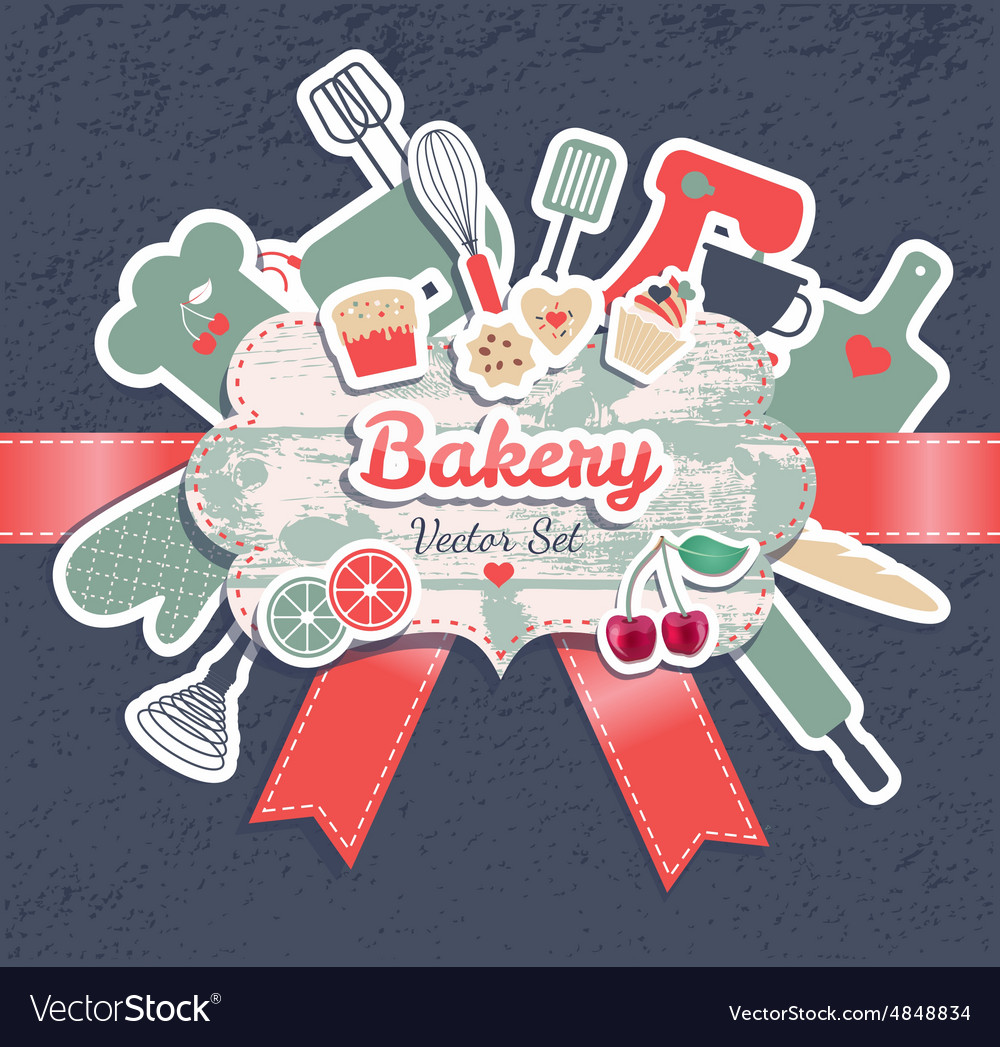 Bakery background Royalty Free Vector Image - VectorStock