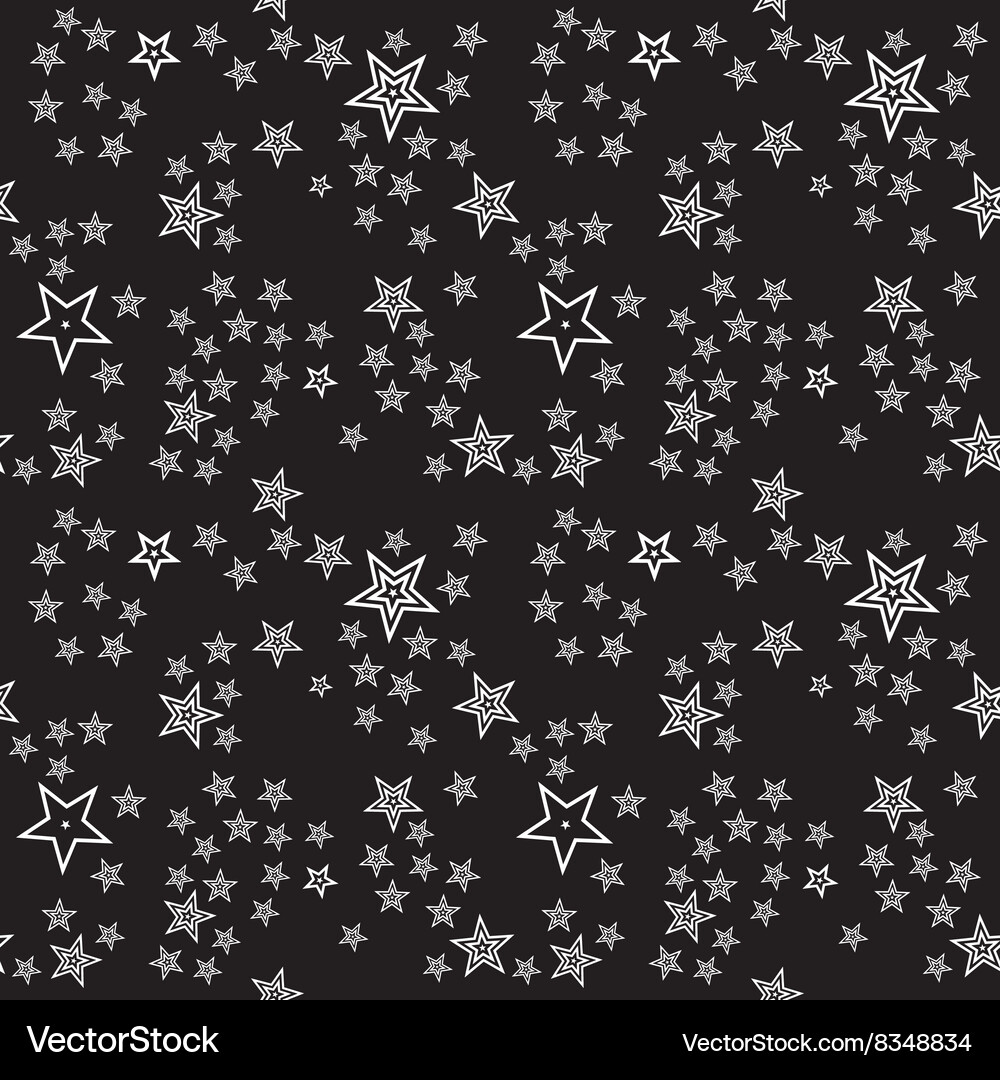 Seamless stars pattern background Royalty Free Vector Image