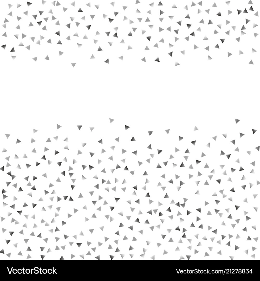 Silver confetti triangle on a white background Vector Image