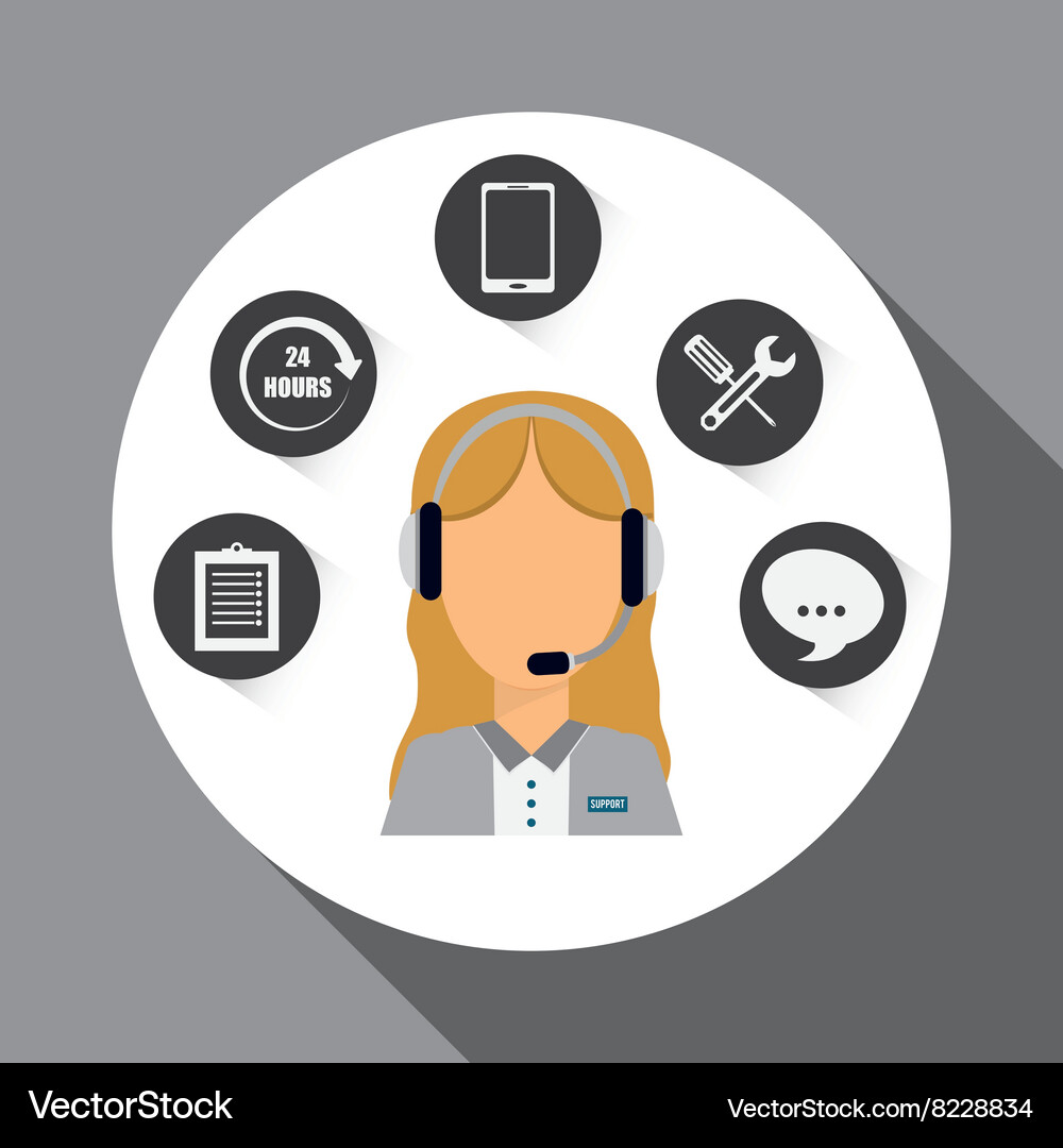 Technical service and call center icon design Vector Image