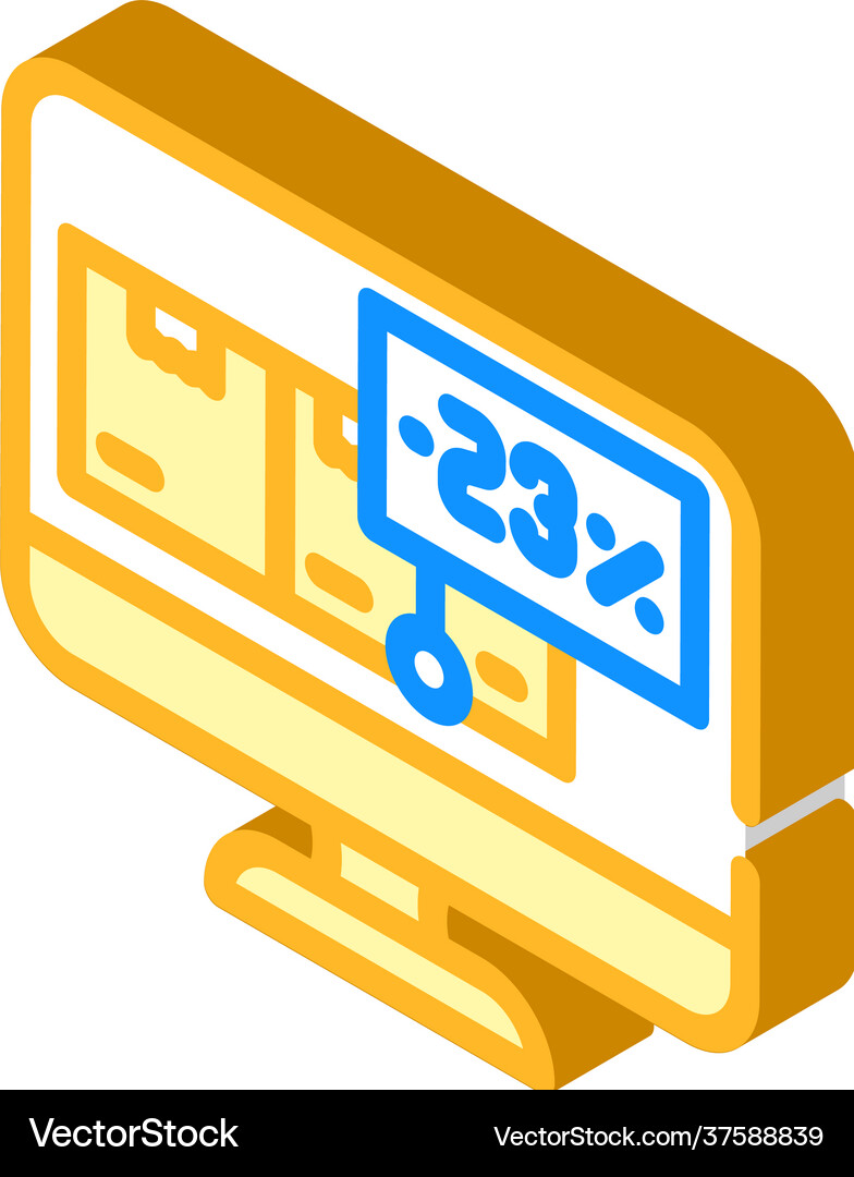 Discount wholesale isometric icon Royalty Free Vector Image