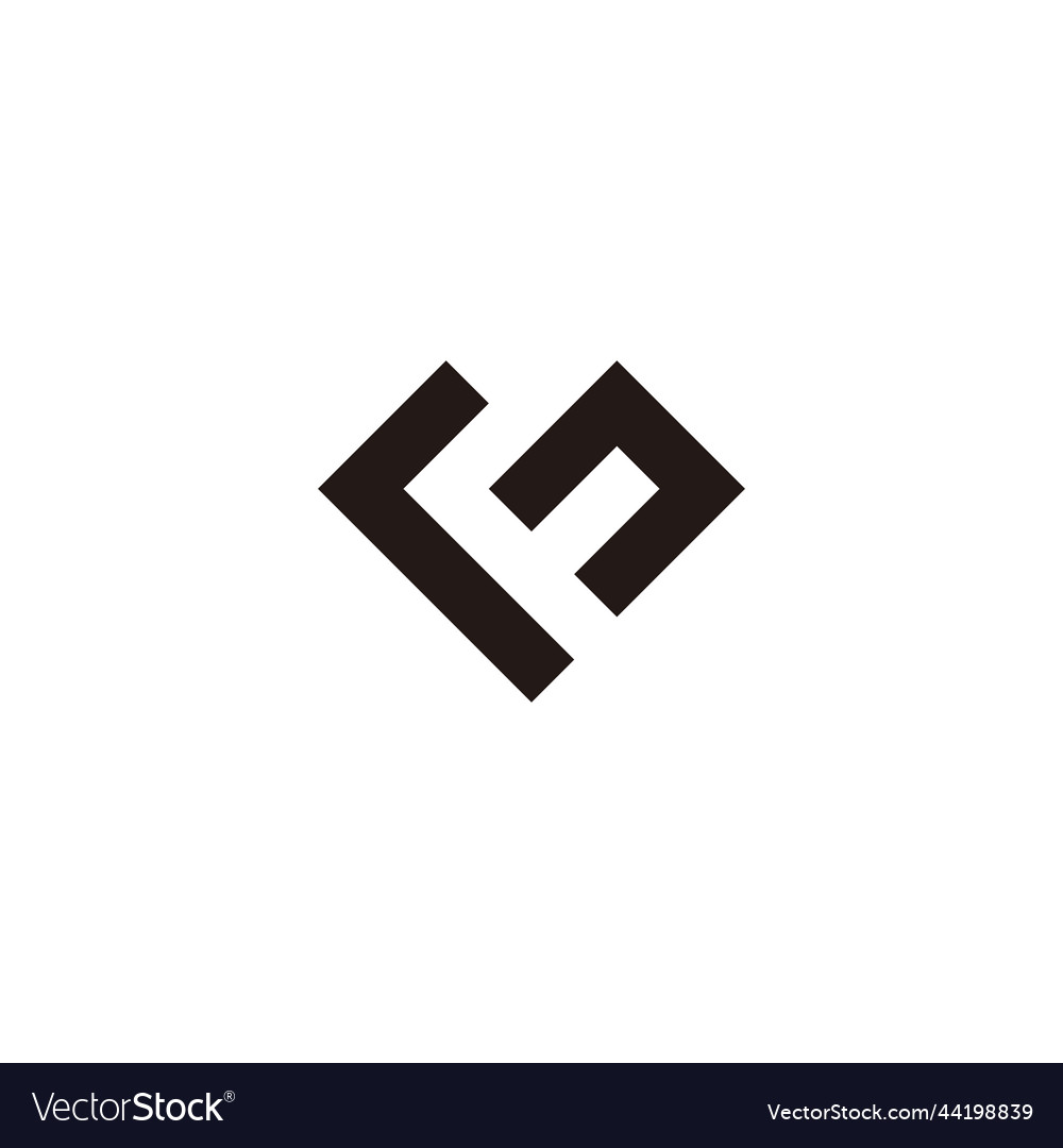 Letter R And F Heart Square Geometric Symbol Vector Image letter-r-and-f-heart-square-geometric-symbol-vector-image