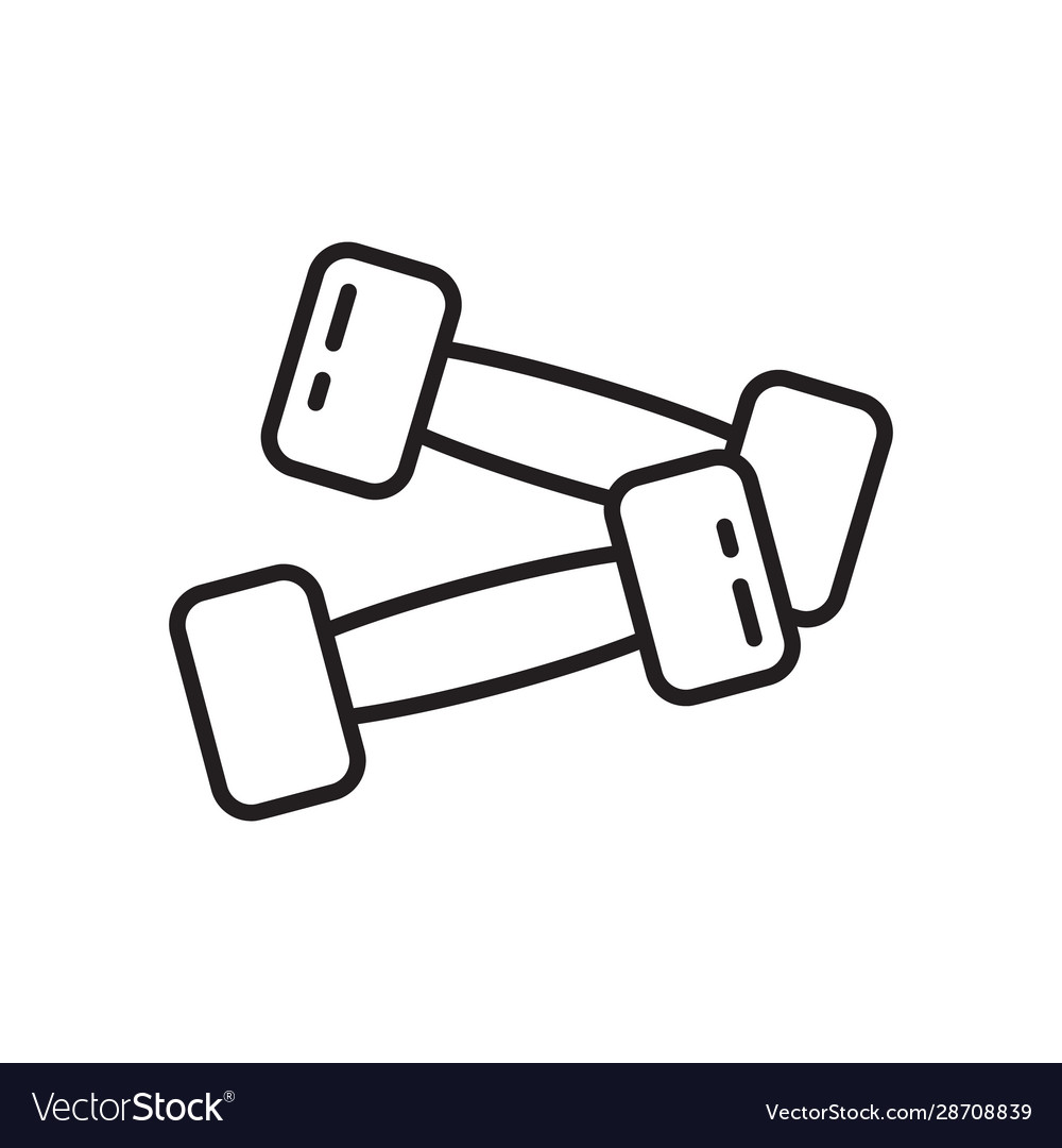 Two dumbbells icon thin line art template Vector Image