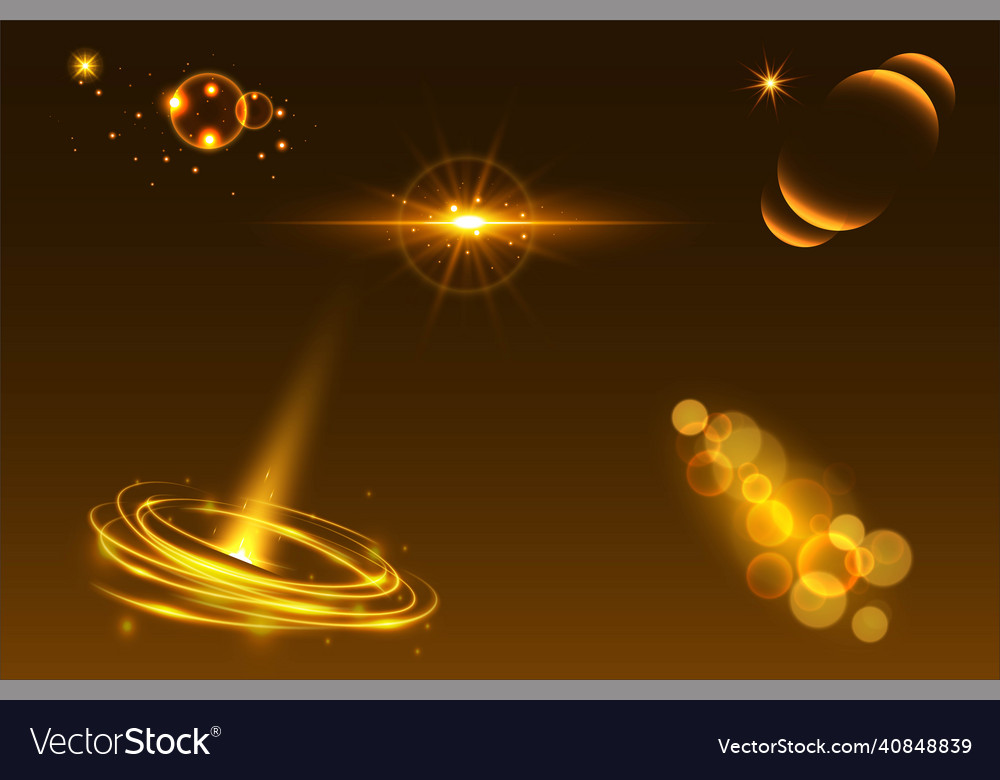 Yellow light effect Royalty Free Vector Image - VectorStock