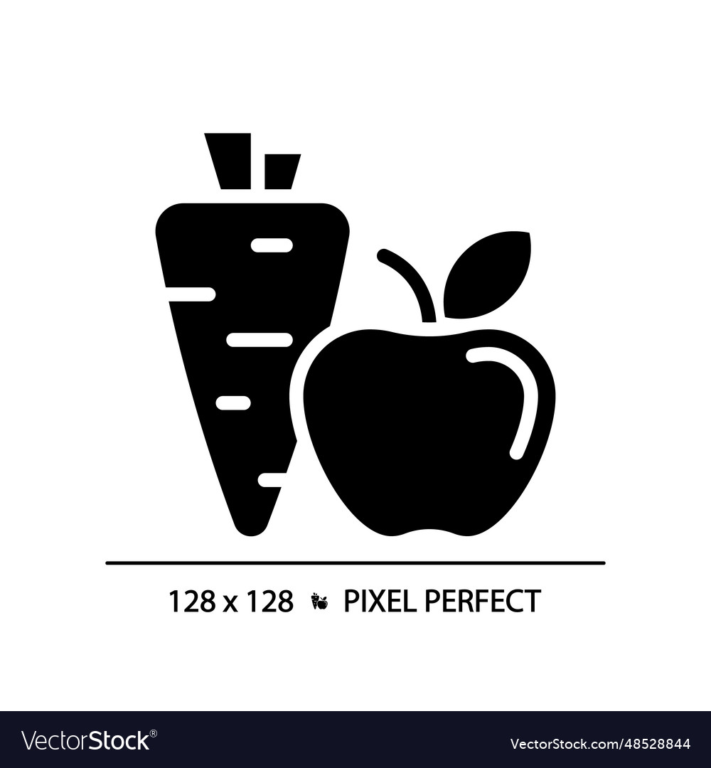 2d simple glyph style healthy diet icon Royalty Free Vector