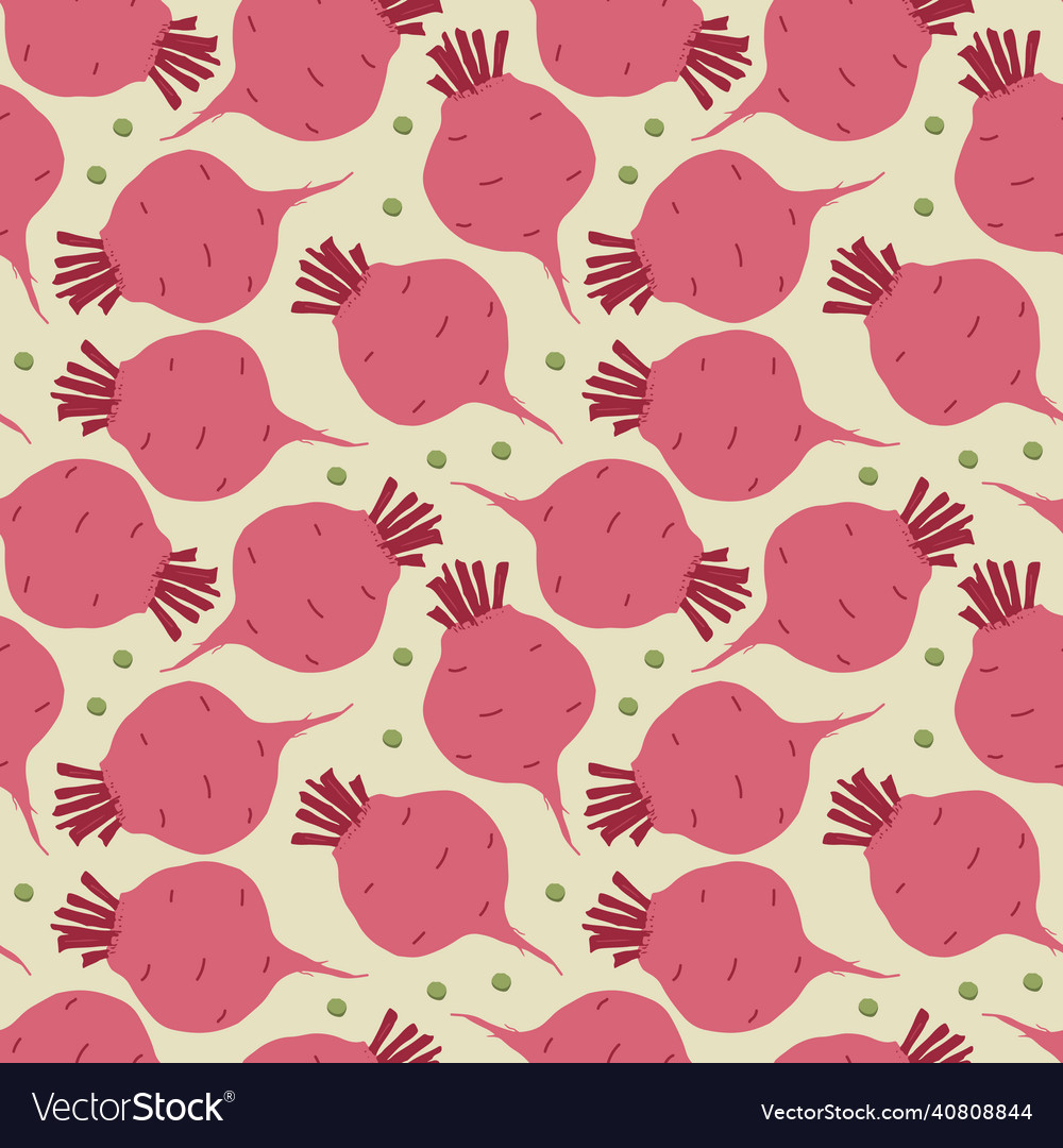 Beetroot vegetables seamless pattern vegetarian Vector Image Beetroot vegetables seamless pattern vegetarian Vector Image
