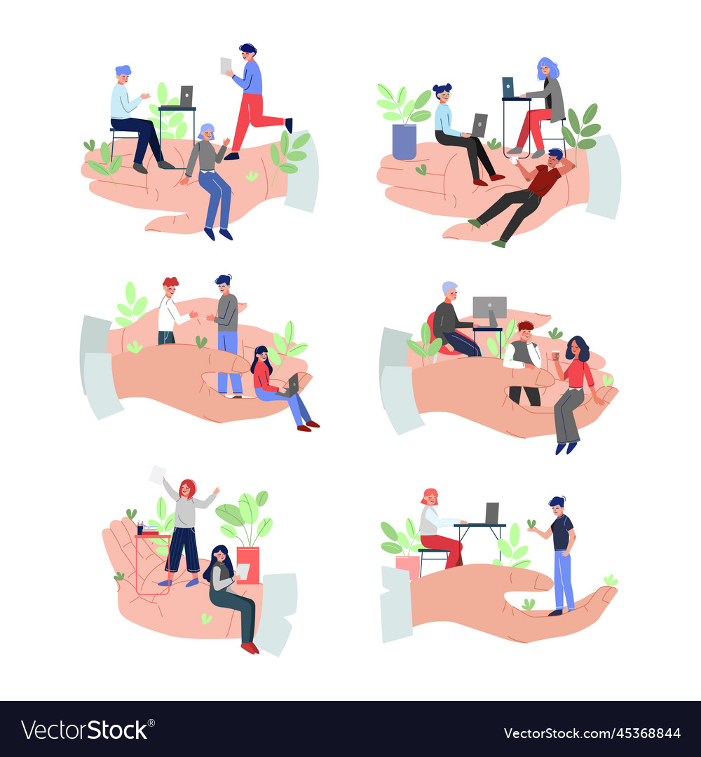 Business people working with laptop computers on Vector Image