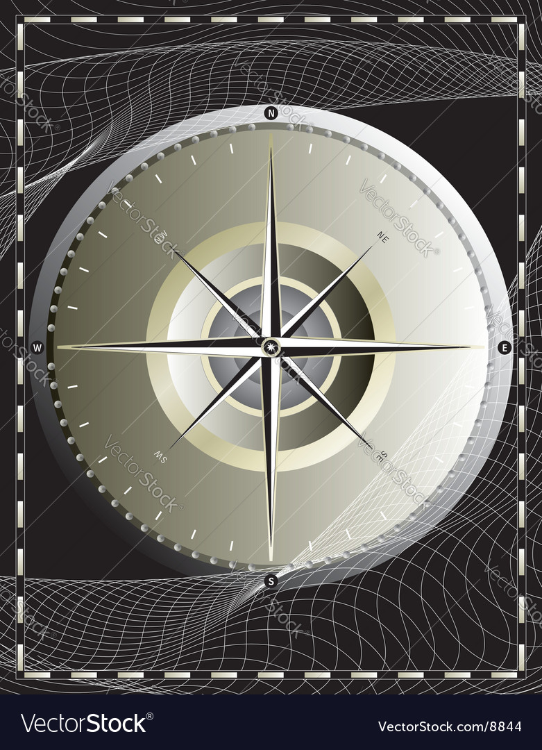 Compass net Royalty Free Vector Image - VectorStock
