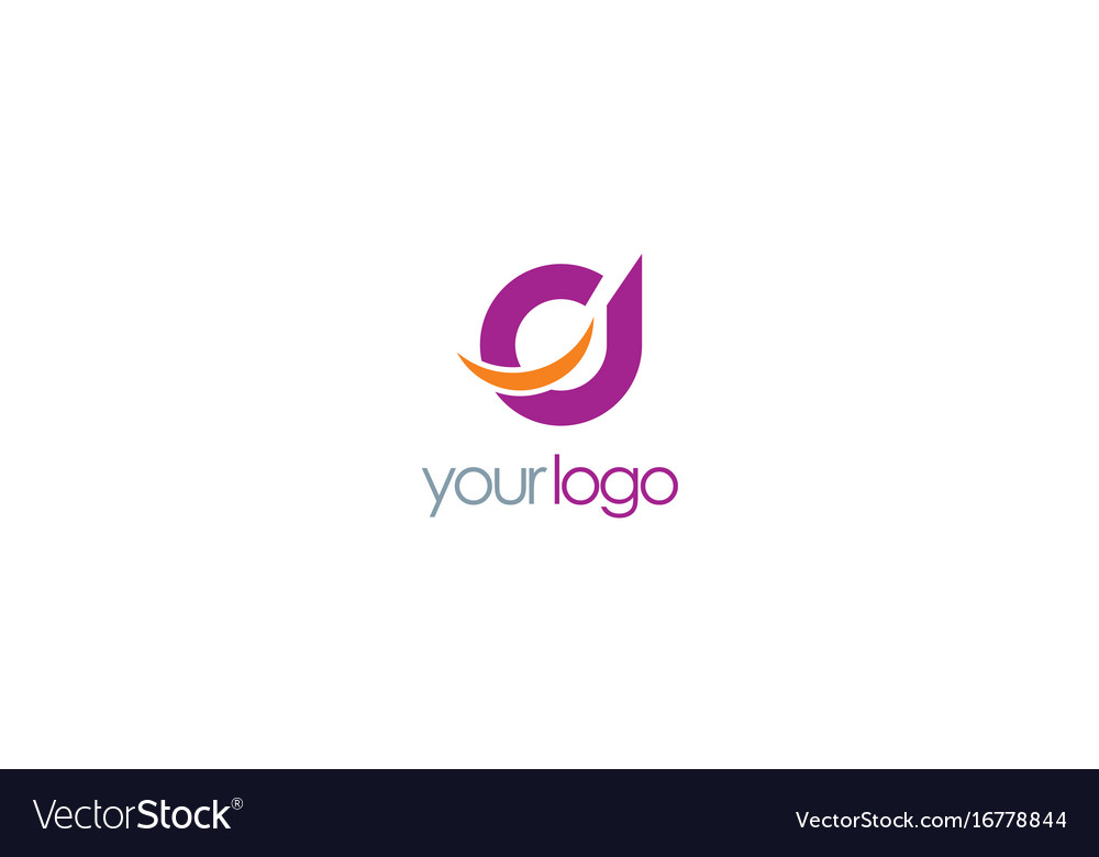 Round loop abstract logo Royalty Free Vector Image