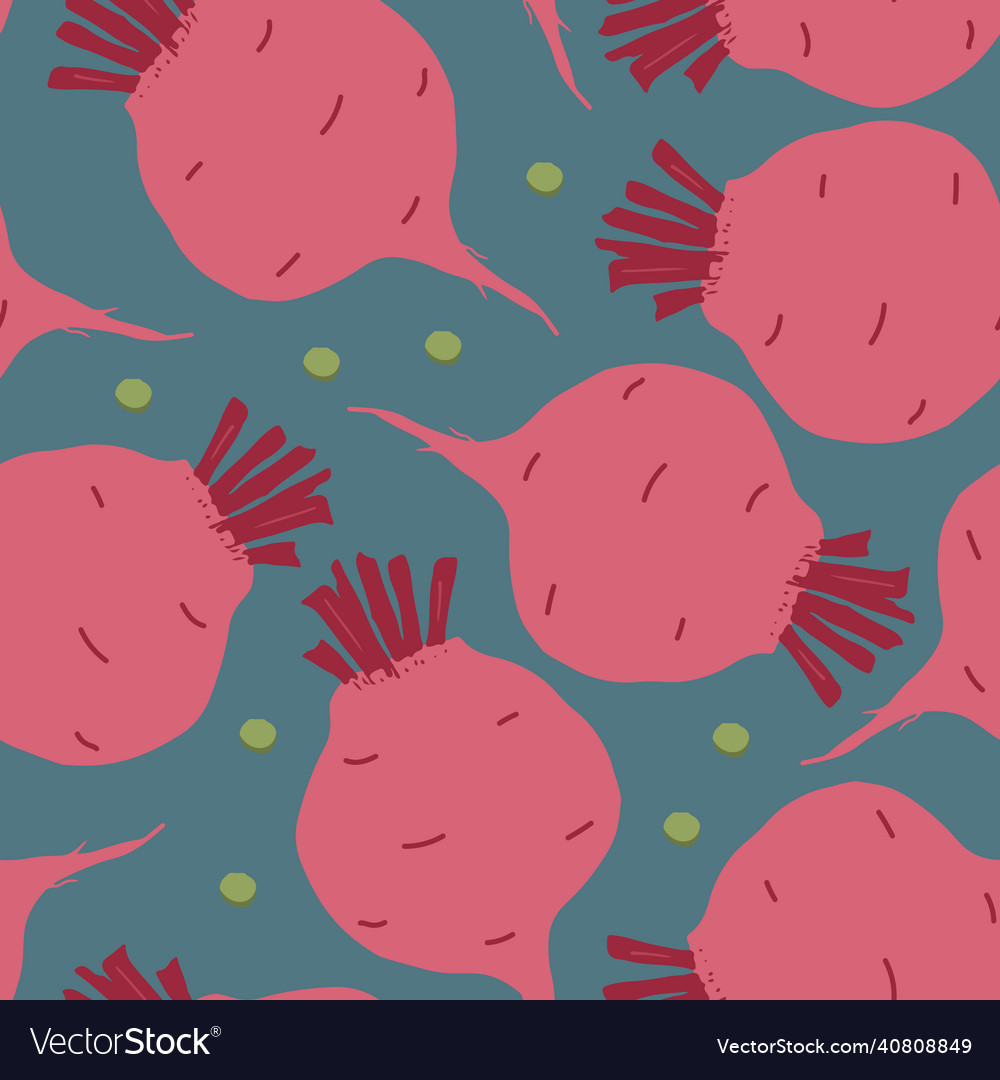 Beetroot vegetables seamless pattern vegetarian Vector Image Beetroot vegetables seamless pattern vegetarian Vector Image