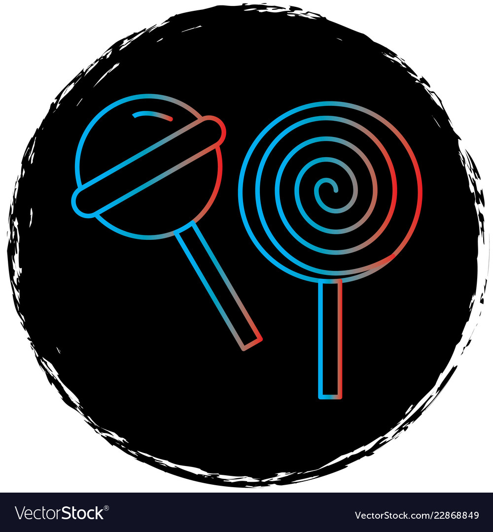 Candy icon in creative design with elements Vector Image