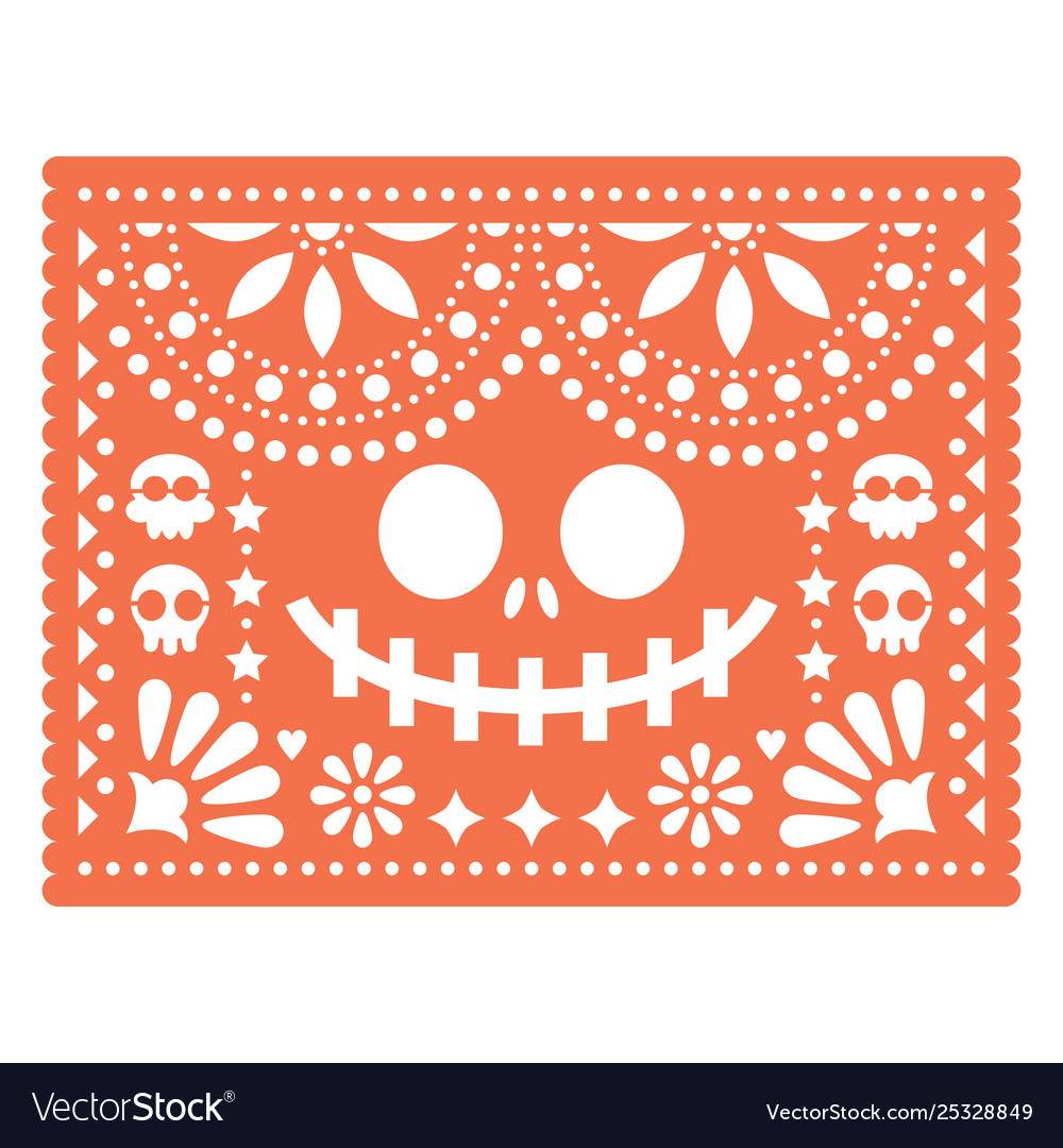 Skull Papel Picado Template